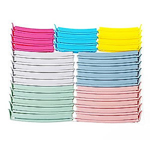 Yarall 32 PCS Plastic Chip Clips for Food Packages, Curved Design Sealing Bag Clips for Food, Kitchen and Home, Large Size(4.3in x20, 3.1in x10)