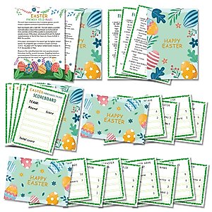 Happy Easter Day Friendly Feud Game Set, Easter Day Party Game Supplies, Easter Day Games for Adults and Teens, Feud Quiz, Family Activity, Family Games Night, Fun Holiday Game-FHSC001