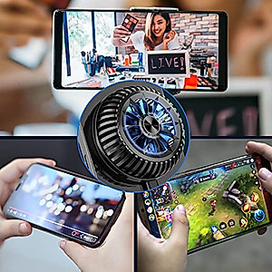 Phone Cooler Magnetic, Lecone Smartphone Radiator Cooling Fan for iPhone 13 and 12 Series Compatible with Magsafe RGB LED Light USB-C Power Cable Gaming Accessory