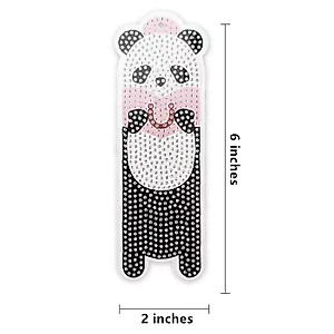 Diamond Painting Bookmark Animals, DIY Diamond Art Acrylic Bookmark with Tassel, Bear Diamond Bookmark Kit for Kids Beginner, Beautiful Diamond Art Crafts (5 PCS)