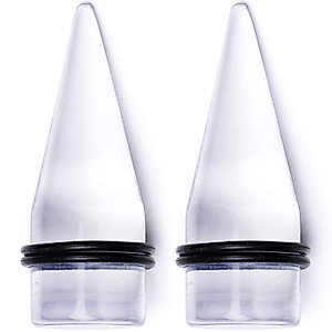 Body Candy Unisex Ear Gauges Stretching Kit Straight Tapers for Stretched Ears Clear Acrylic Taper Set 18mm