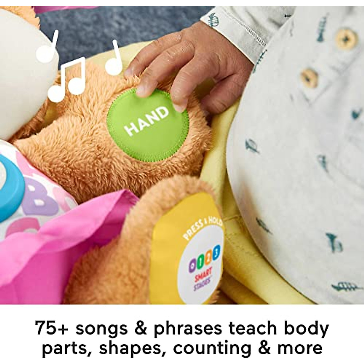Fisher-Price Laugh & Learn Baby & Toddler Toy Smart Stages Sis Interactive Plush Dog With Music Lights & Learning Content For Ages 6+ Months