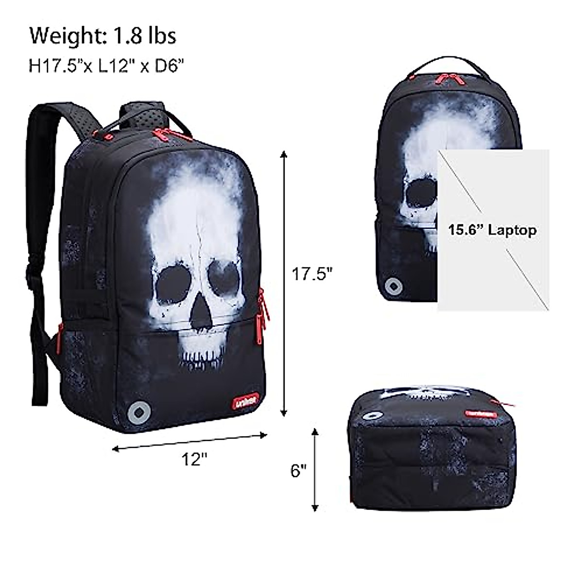 UNIKER Travel Laptop Backpack,Graffiti Backpack for Work,Men Backpack Black,Designer Laptop Backpack for 15.6 Inch,College Backpack Call of Duty Gamers