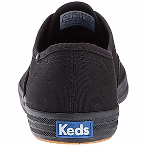 Keds Women's Champion Original Canvas Lace-Up Sneaker, Black/Black, 7 M US