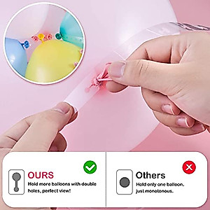 Balloon Arch Kit Balloon Decorating Strip Kit for Garland, 2 Rolls Balloon Tape Strips with 2 Rolls Balloon Glue Point Dots Stickers for Party Wedding Birthday Decorations