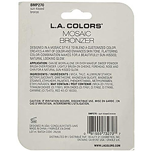 L.A. Colors Mosaic Bronzer/Blush Compact, Golden Bronze, 0.09 Ounce