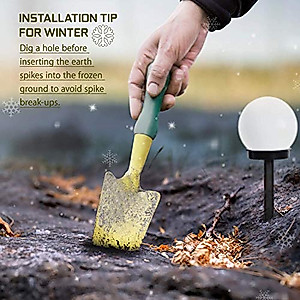 INCX Solar Lights Outdoor, 8 Pack LED Solar Globe Powered Garden Light Waterproof for Yard Patio Walkway Landscape In-Ground Spike Pathway, Cold White