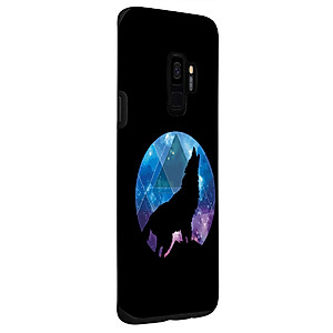 Galaxy S9 Wolf Galaxy Space Cosmic Howling Wolves Wolf Lover Gift Case