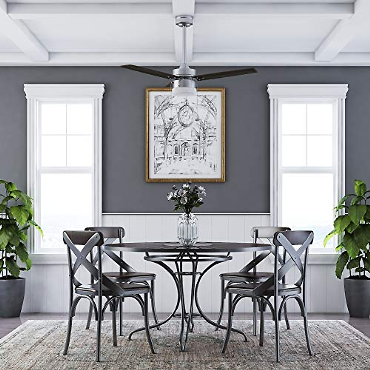 Prominence Home 51478-01 Reston Ceiling Fan, 42, Pewter