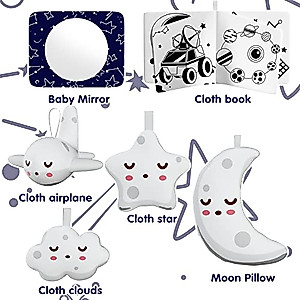 Baby Play Mat - Baby Gym Washable Baby Mat Covers Baby Activity Play Mat with 6 Toys,Thicker Non-Slip Tummy Time Mat for Infants Baby Registry Search