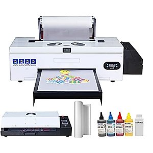 PUNEHOD L1800 DTF Transfer Printer with Roll Feeder,Direct to Film Print-preheating A3 DTF Printer for Dark and Light Clothing VS DTG Printer (A3 DTF Printer +Oven)