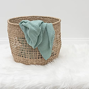 Pondering Pine Organic Muslin Swaddle Blanket - Baby Receiving Blankets Neutral - Boho Earth Tone Collection, 4 Pack, 47" x 47