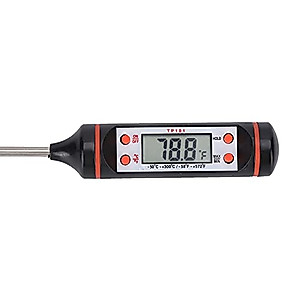 Cooking Thermometer, Stainless Steel Probe Temperature Pen for Outdoor for Barbecue for Kitchen for Meat