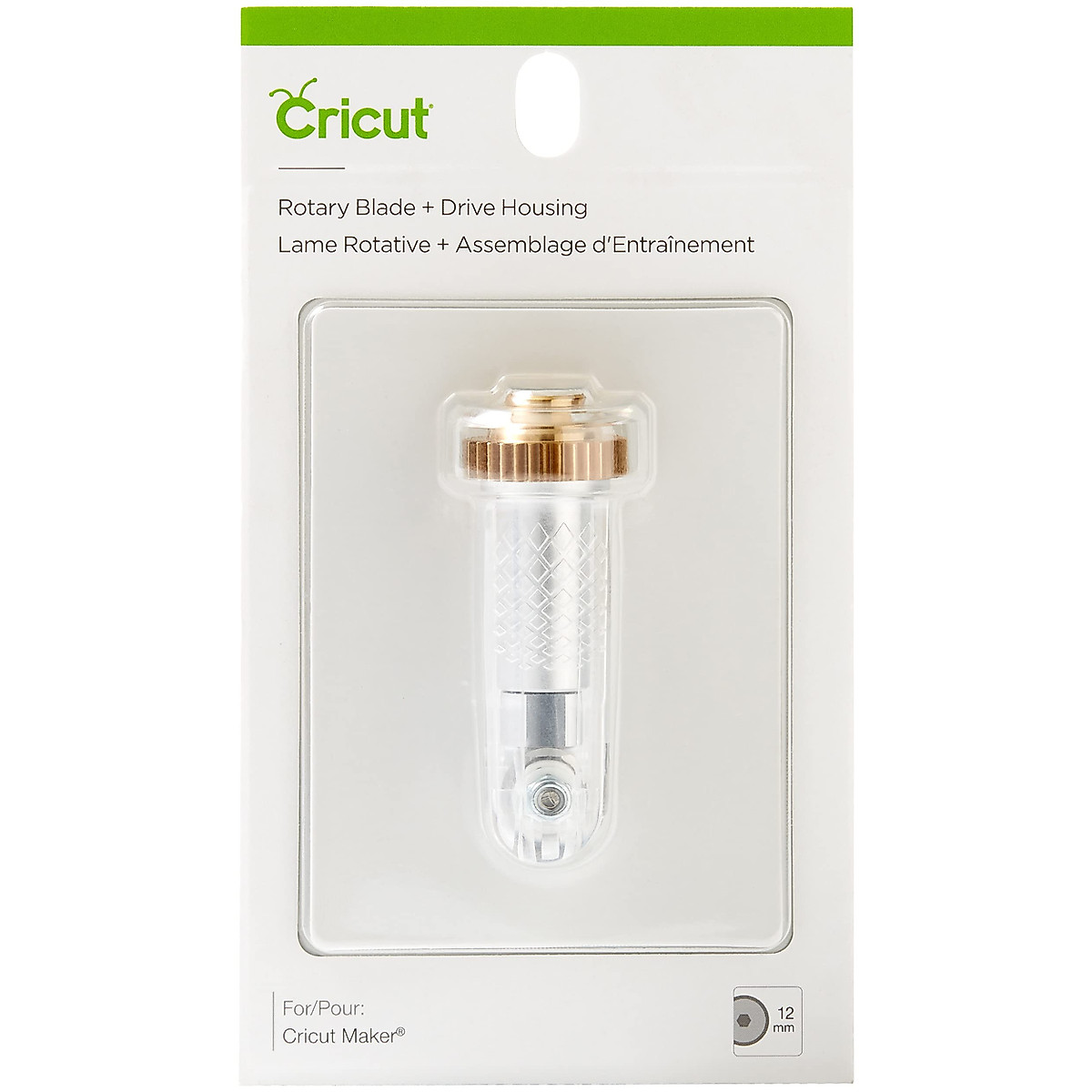 Cricut Rotary Blade + Drive Housing, Hard and Durable Cutting Blade with Drive Housing, Cuts Delicate Papers & Unbacked Fabric for Personalized Projects, Compatible with Cricut Maker Cutting Machine