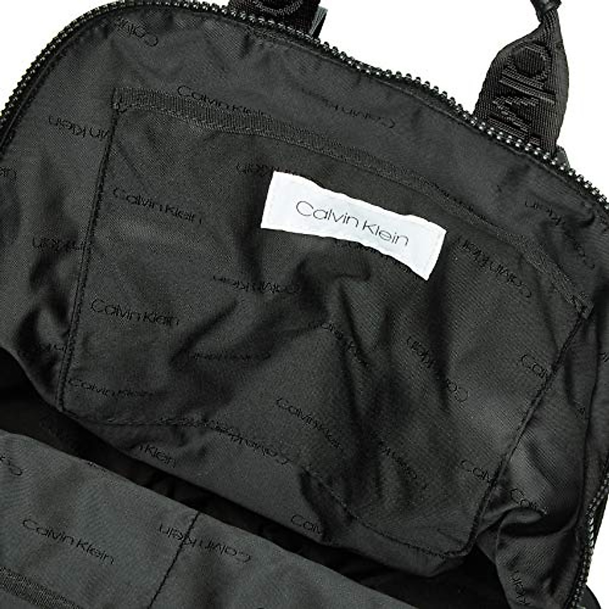Calvin Klein Georgina Nylon Organizational Backpack, Black