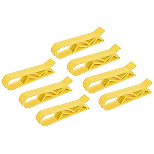 MECCANIXITY Garbage Bin Clip Kitchen Trash Can Waste Basket Garbage Bin Clamp Non-Slip Clip Clamp Yellow, Pack of 20