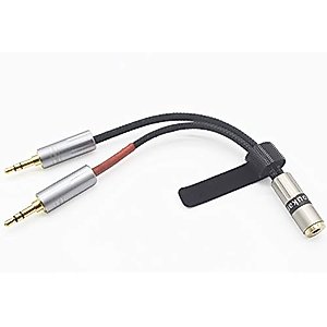 Youkamoo 2 x 3.5mm to 3.5mm Female Balanced 4 Pole 8 Core Silver Plated Headphone Earphone Audio Adapter Cable New in Box for PHA-3 Dual 3.5mm to 3.5mm Balanced