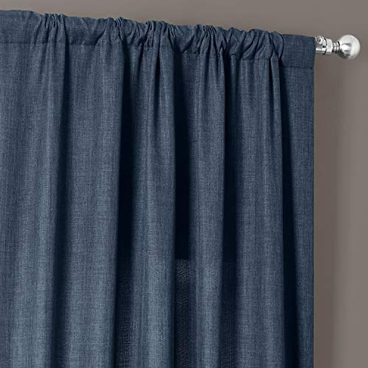 HPD Half Price Drapes Italian Faux Linen Curtains for Bedroom 50 X 108 (1 Panel), FLCH-FM20103-108, Sergeants Blue