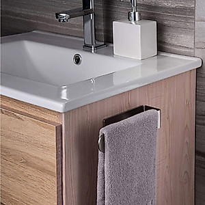 Towel rack, Wall-Mounted Bathroom Towel Bar, Brushed Style Bathroom Storage Rack, for Kitchen and Bathroom (Color : Stainless Steel)