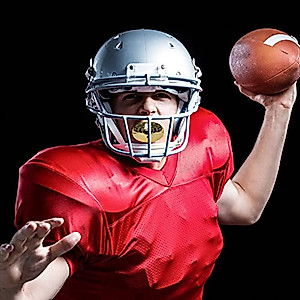 ZAKVOP Football Mouth Guard with Strap, Breathable Mouth Guard Football for Youth and Adults, Teeth and Lip Protector Guard Mouth Pieces Football (Chrome Gold)