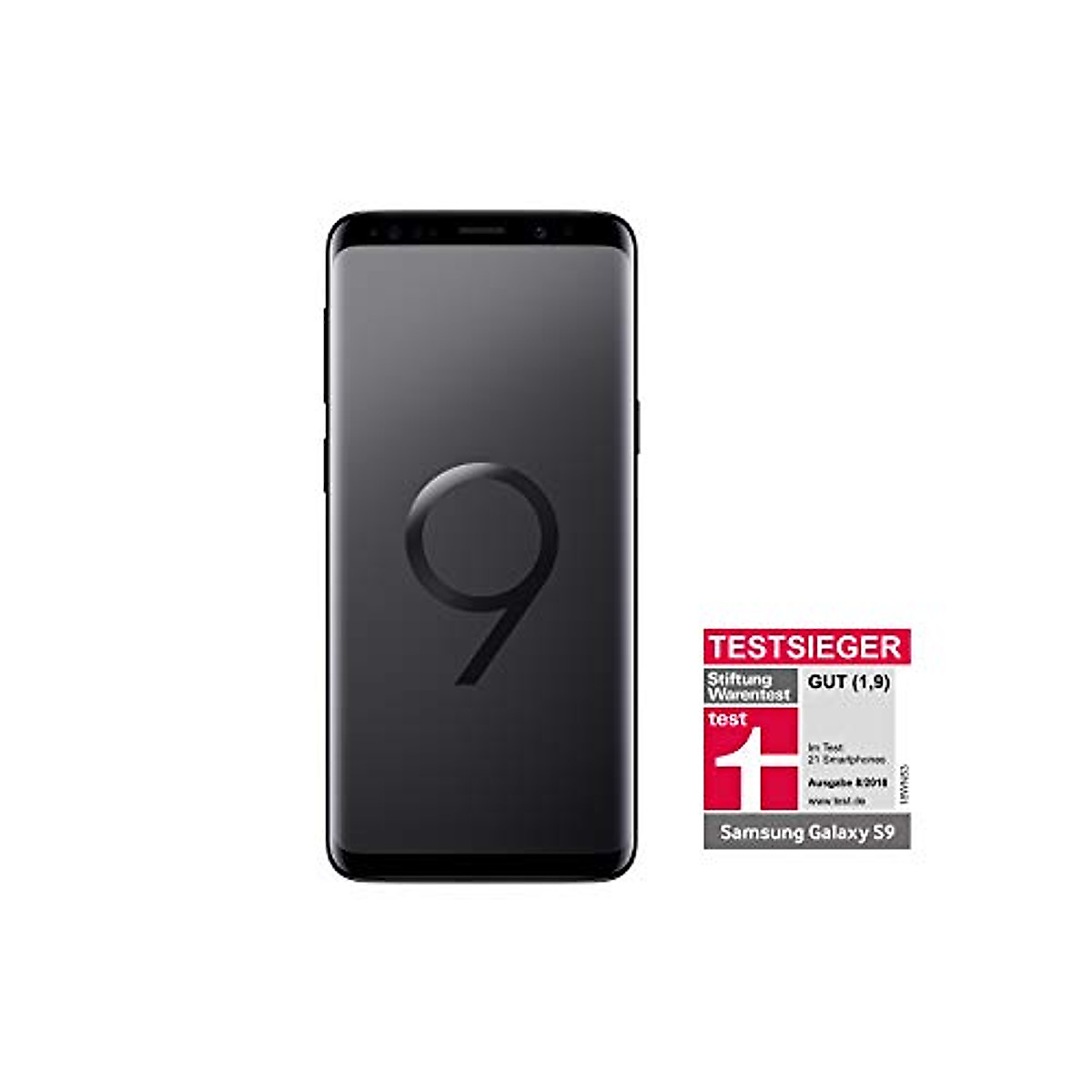 Samsung Galaxy S9 (SM-G960F/DS) 4GB / 64GB 5.8-inches LTE Dual SIM (GSM Only, No CDMA) Factory Unlocked - International Stock No Warranty (Midnight Black, Phone Only)