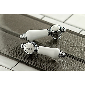 Kingston Brass KS1171BPL Bel-Air Bridge Kitchen Faucet, 8-3/4" In Spout Reach, Polished Chrome