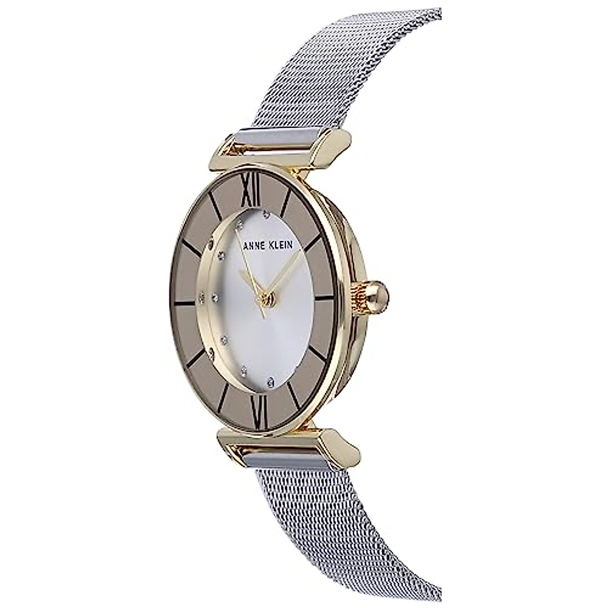 Anne Klein Women's Glitter Accented Mesh Bracelet Watch