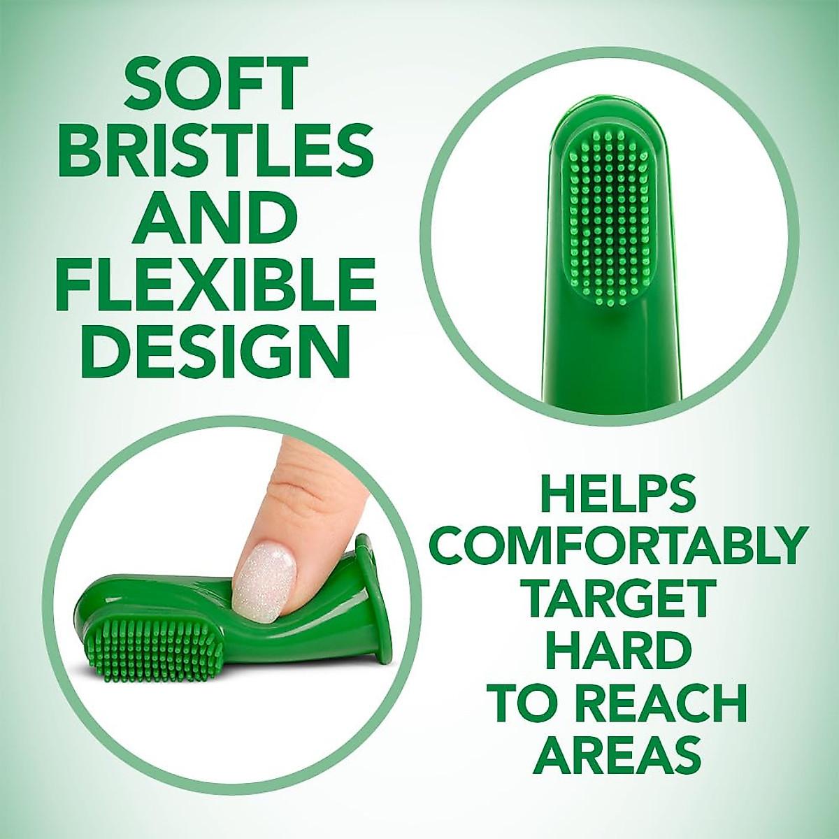 Vet's Best Vet’s Best Dog Toothbrush | Easy Teeth Cleaning for Dog Dental Care, Perfect for Dogs and Cats | Comes With 10 Soft Finger Brushes Per Pack