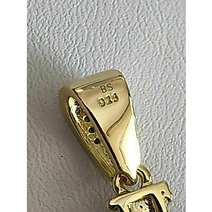 HarlemBling Solid 925 Sterling Silver -Jesus On Anchor Cross Pendant - Hip Hop Iced - Natural Silver Or Two Tone Gold Finish (Two Tone)