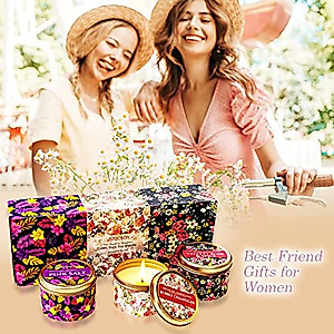 Briojoy Gifts for Women - Scented Candle Gift Set for Wife, Girlfriend, Mom, Best Friend, Daughter - Valentines Day Gift for Her - Lady Birthday Gift - All-Natural Soy Wax Candles - Spa Relaxing