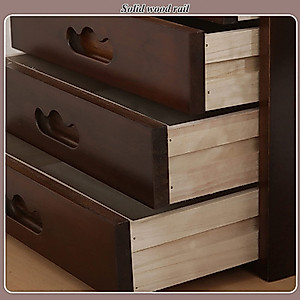 BIZOLE Flat File Cabinet Storage, Desktop Drawer Cabinet - Wooden Desktop Storage Box with Lockable Drawers, Office Supplies A4/Receipt File Organizer, Flat File Cabinet (Size : A)