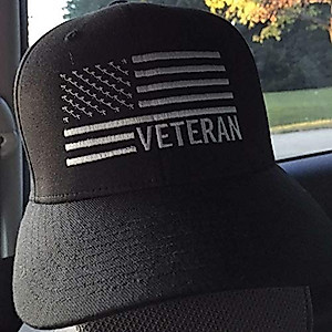 Eagle Six Gear Veteran Flag Cap - L/XL Black
