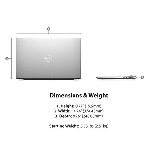 New Dell XPS 17 9700 Laptop, 17" FHD+ InfinityEdge Display, Intel i7-10750H, GeForce GTX 1650Ti, 32GB RAM, 512GB SSD, IR Camera, Backlit Keyboard, Fingerprint Reader, Wi-Fi 6, Thunderbolt, Win 10 Home