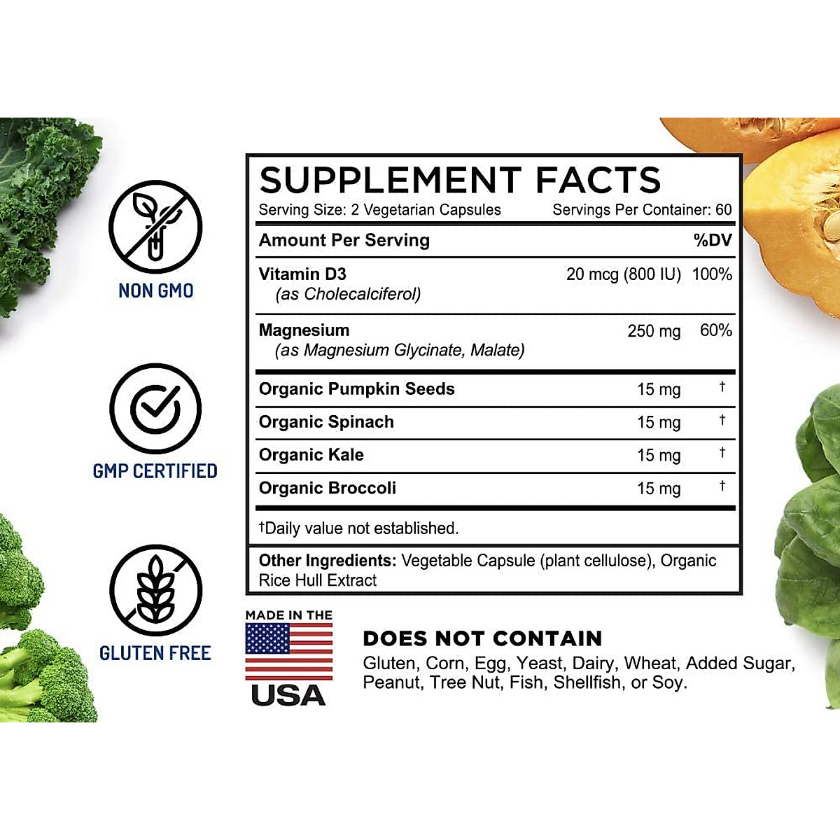 FarmHaven Magnesium Glycinate & Malate + Milk Thistle + Digestive Enzymes with Probiotics