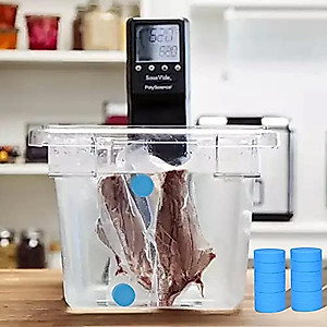 T-mark 12 Pack Sous Vide Magnets, Keep Bags Submerged and in Place-Prevent Floating Bags and Undercooking Food Safe Silicone and Stainless Steel Better Performance than Magnets, Clips or Rack