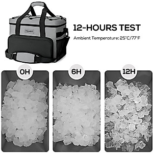 TOURIT Cooler Bag 46-Can Insulated Soft Cooler Portable Cooler Bag 32L Lunch Coolers for Picnic, Beach, Work, Trip, Grey