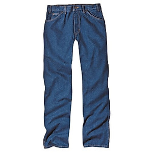 Dickies mens Big & Tall Regular-fit Five-pocket Work jeans, Indigo Blue, 46W x 32L US