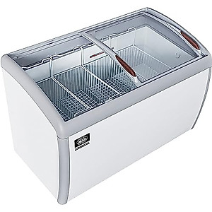 Nexel Ice Cream Freezer, Curved Glass Lid, 49"W