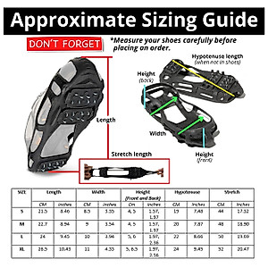 Limm Crampons Ice Traction Cleats Large - Lightweight Snow Cleats for Walking on Snow & Ice - Anti Slip Shoe Grips Quickly & Easily Over Footwear - Portable Ice Grippers for Shoes & Boots