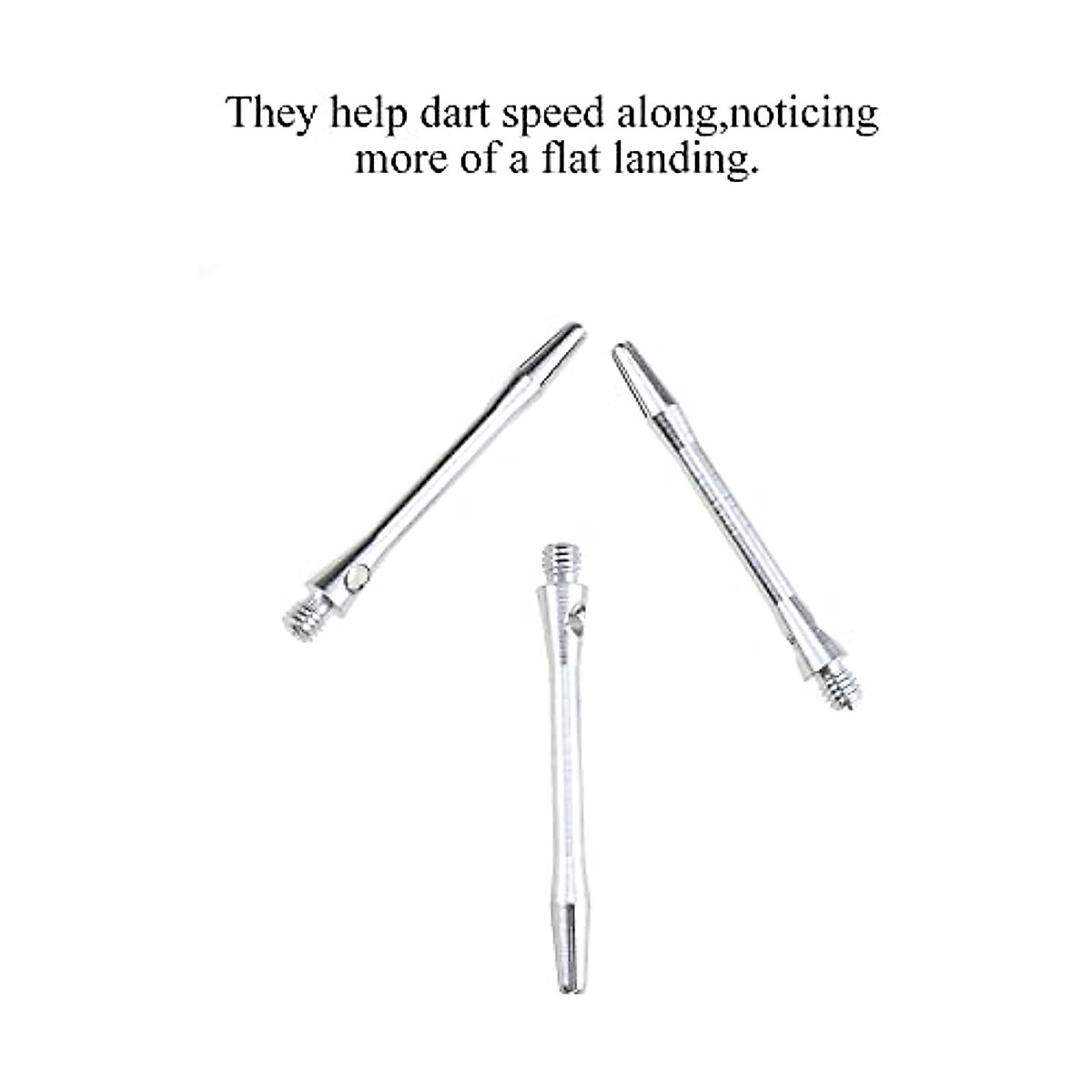 Yadaland Spinster Aluminum Dart Shaft Silver Smooth Spin Flow Accurate Shot Tip Hold Tight Forward Balance Make Room for Another Dart Avoid Bounce and Flight Damage Improve Game 3PCS