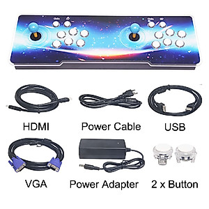 SupYaque 26800 Games in 1 Pandora Box Arcade Console - 3D Games, 1-4 Players - Favorite List, Save/Search/Hide/Pause Game, HDMI VGA to Connect for TV- Powerful Hardware for Arcade Gaming