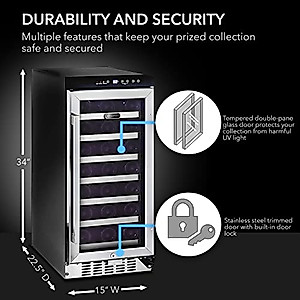 Whynter BWR-33SD 33 Bottle Built-In Wine Refrigerator,Multi