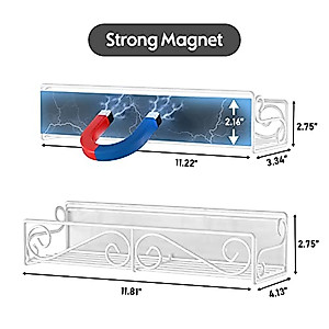 Ceayell Magnetic Spice Rack Shelf Storage Organizer for Refrigerator, Microwave Oven, Magnetical Fridge Shelf from