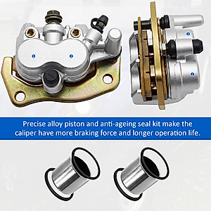 M MATI Front Left Right Brake Calipers & Pads for Yamaha Rhino 450 660 700 YXR450 YXR660 YXR700 5B4-2580T-01-00 5B4-2580U-01-00