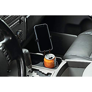 Kuryakyn 6474 Free-Flex Cup and Cell Phone Device Holder: Mounts in Cars, Trucks, Vans, UTVs with Flexible Arms Securing Various Phones/Cases, Black