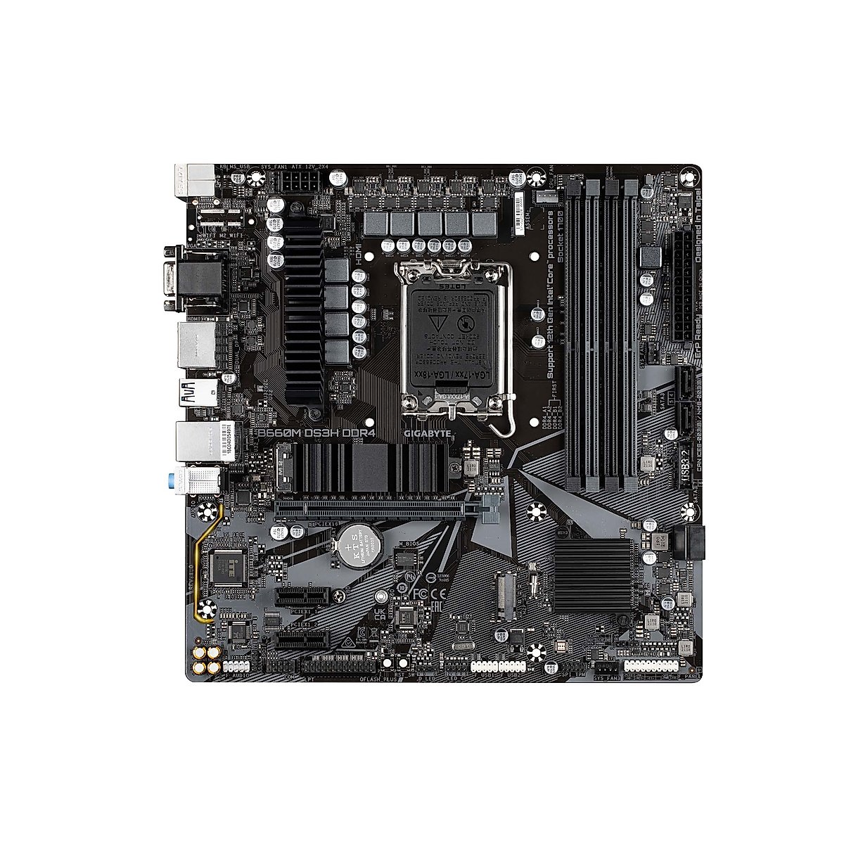 GIGABYTE B660M DS3H DDR4 (B660/ Intel/LGA 1700/ Micro-ATX/ DDR4/ Dual M.2/ PCIe 4.0/ USB 3.2 Gen2 Type-C/ 2.5GbE LAN/Motherboard)