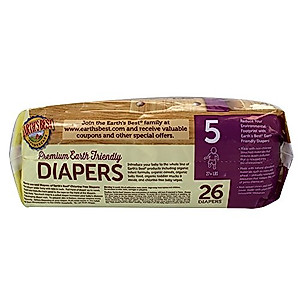 Earths Best Diapers Size 5, 26 CT