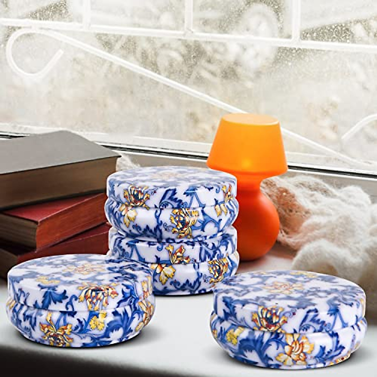 Hausware Citronella Candles Outdoor & Indoor, 4x5oz 3-Wick Scented Candles Gifts Set,Natural Soy Wax Portable Travel Tin Gift Set for Home Garden Patio Balcony Decorative