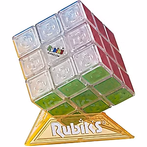 Hasbro Gaming Rubik's Cube Neon Pop 3 X 3 Puzzle for Kids Ages 8 & Up