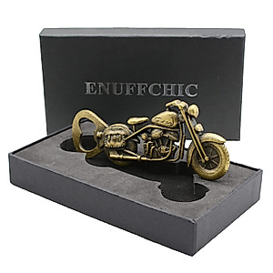 ENUFFCHIC Unique Motorcycle Bar Gift Ideas Beer Bottle Opener for Men Dad Boyfriend Bartender